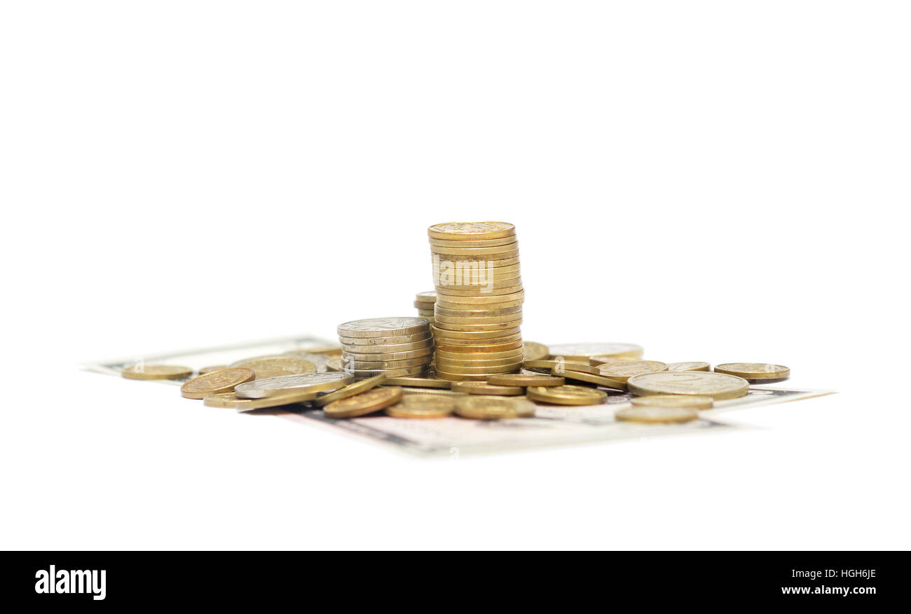 Money isolated on white background Stock Photo - Alamy