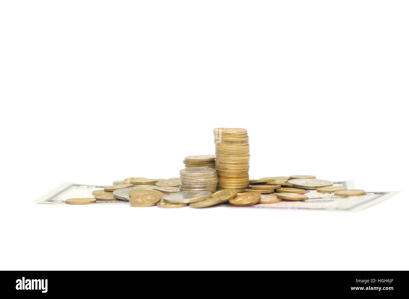 Money isolated on white background Stock Photo - Alamy