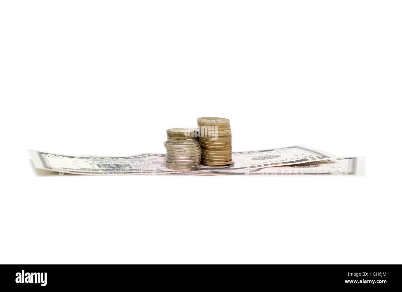 Money isolated on white background Stock Photo - Alamy