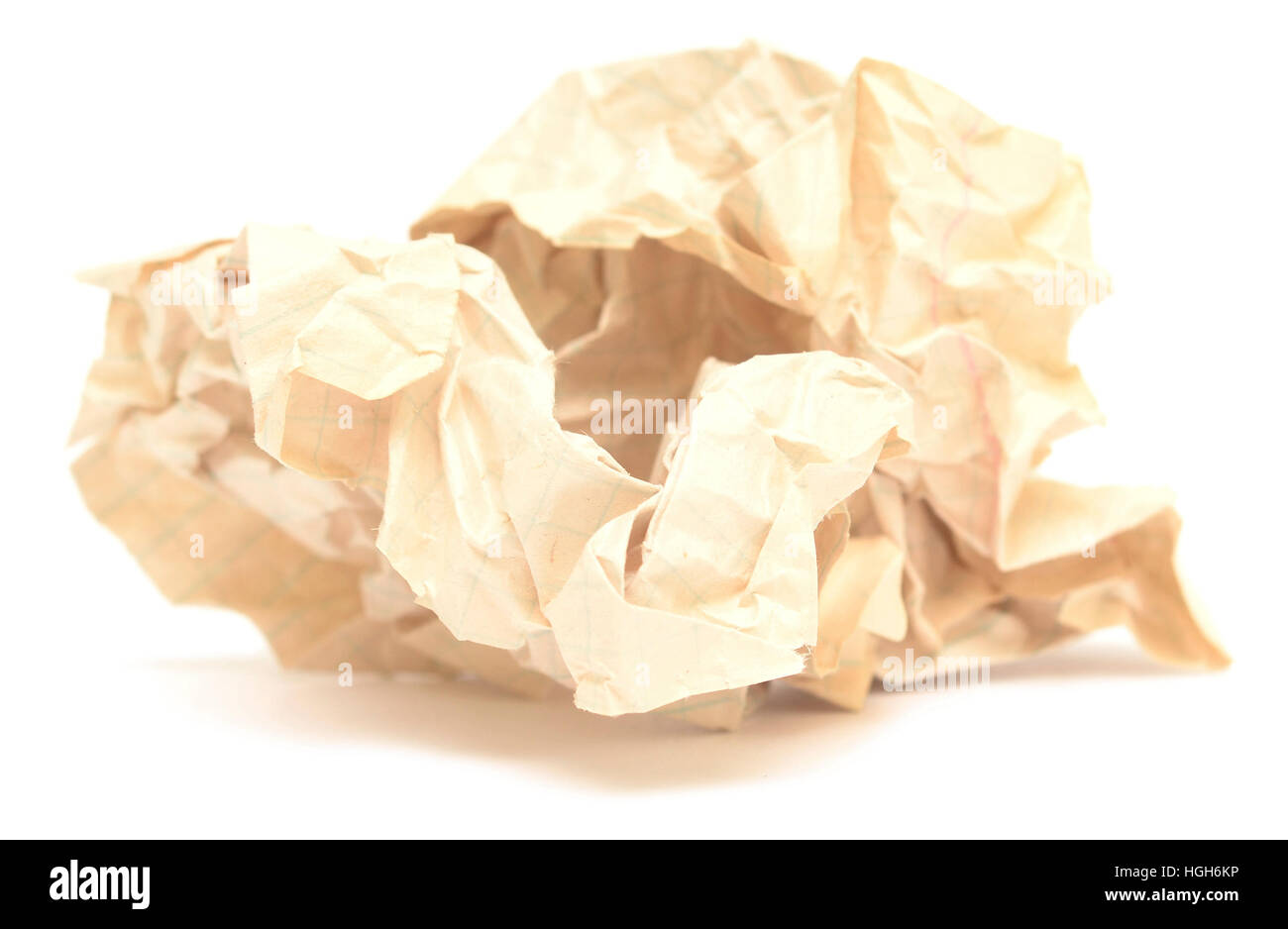 old crumpled paper isolated on white background Stock Photo - Alamy