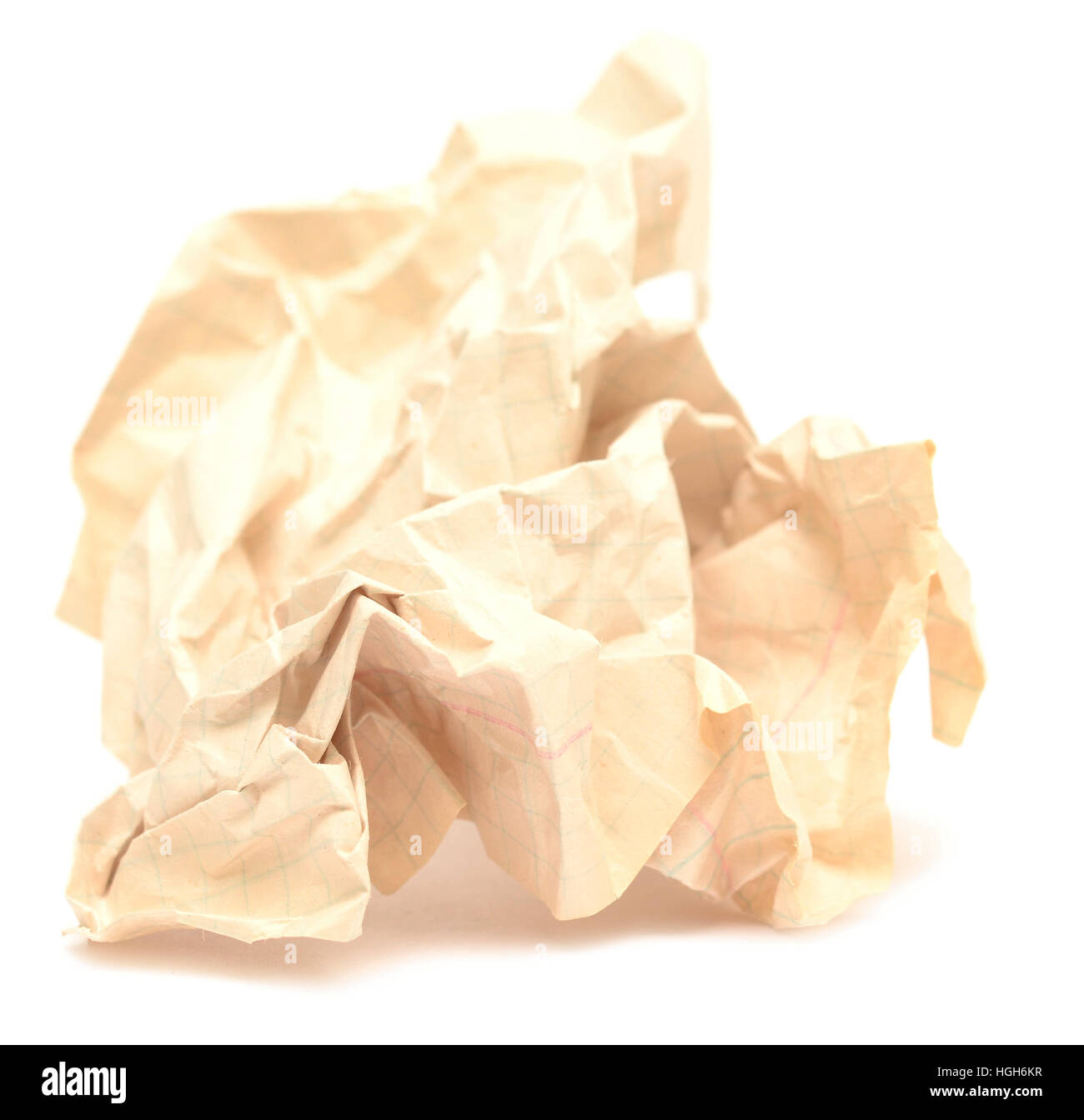 old crumpled paper isolated on white background Stock Photo - Alamy