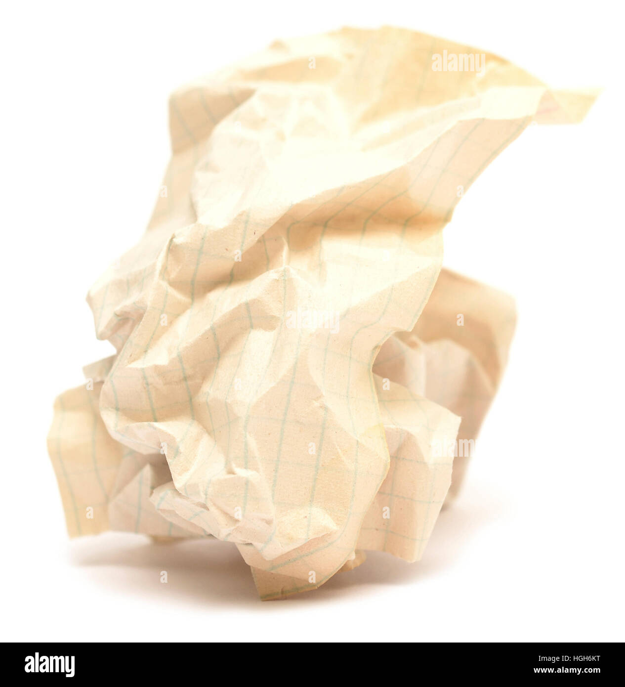 old crumpled paper isolated on white background Stock Photo - Alamy
