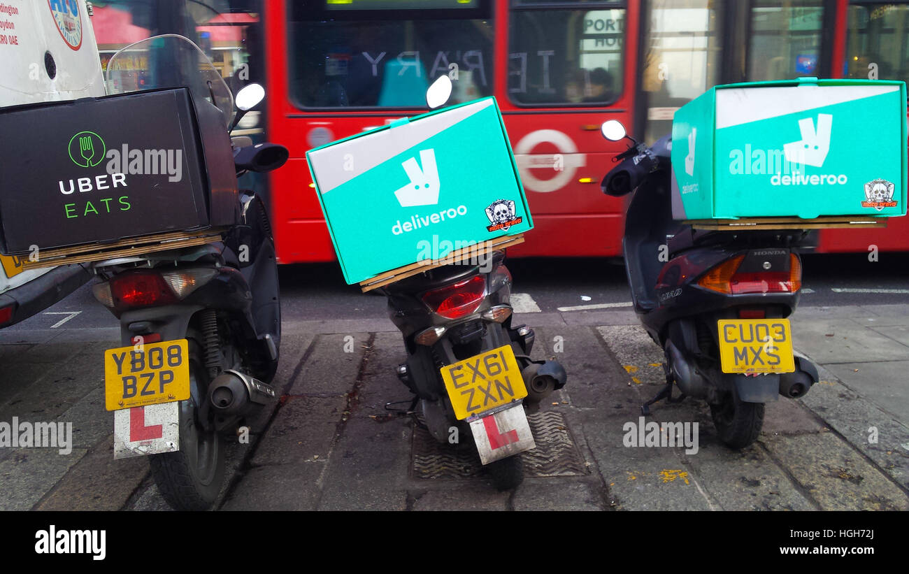 Deliveroo and UberEATS - Online food ordering company Featuring ...