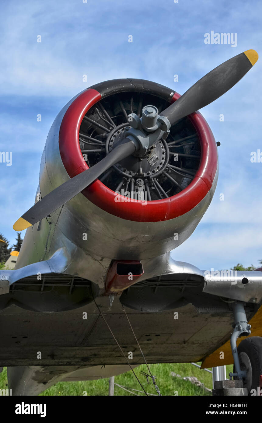 The radial engine of a North American T-6 Texan Stock Photo - Alamy