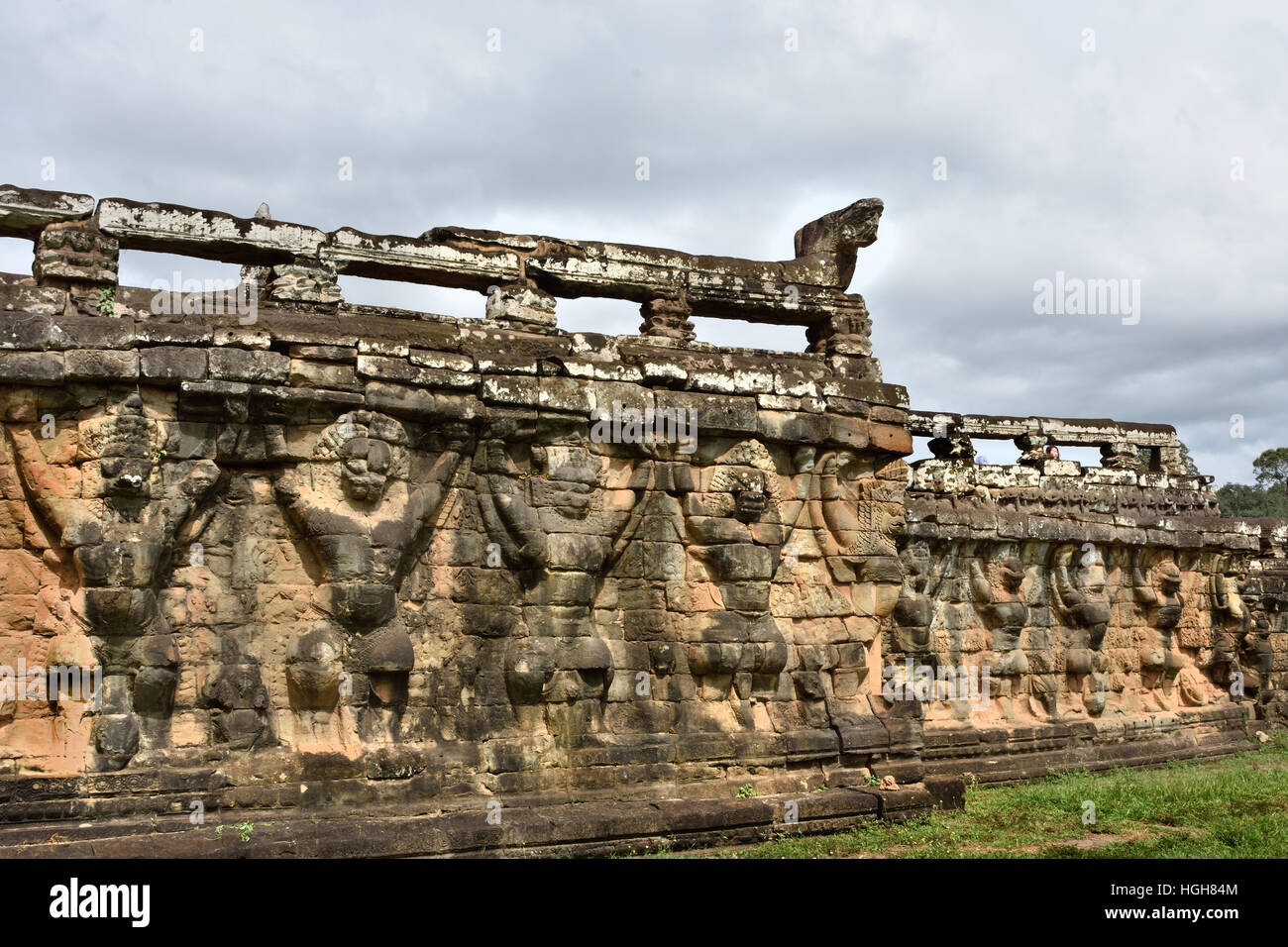 Terrace of the Elephants 300 meter long terrace wall adorned with ...