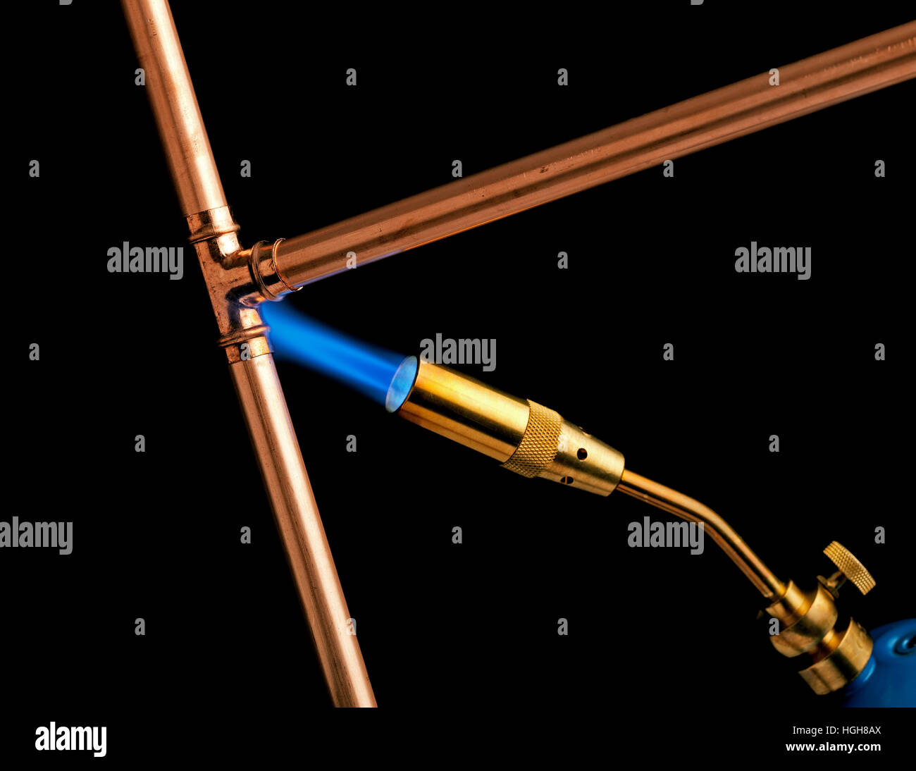 Copper pipe blow torch hi-res stock photography and images - Alamy