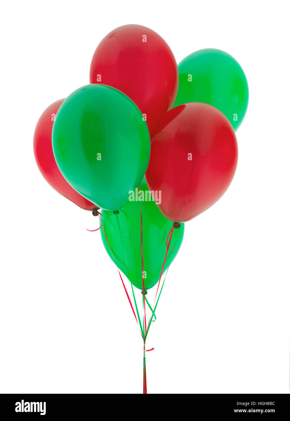 red and green Helium Balloons Stock Photo - Alamy