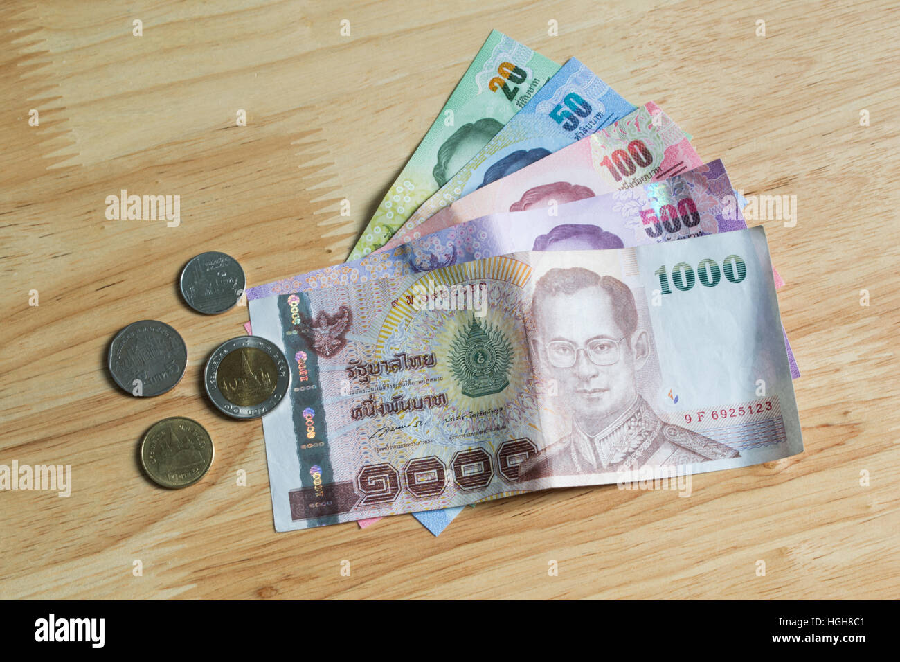 Thai baht coins hi-res stock photography and images - Alamy