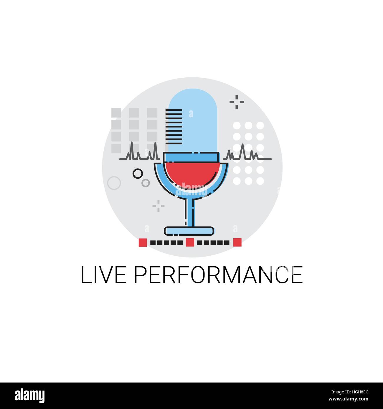 Microphone Life Performance Concert Icon Stock Vector Image & Art - Alamy