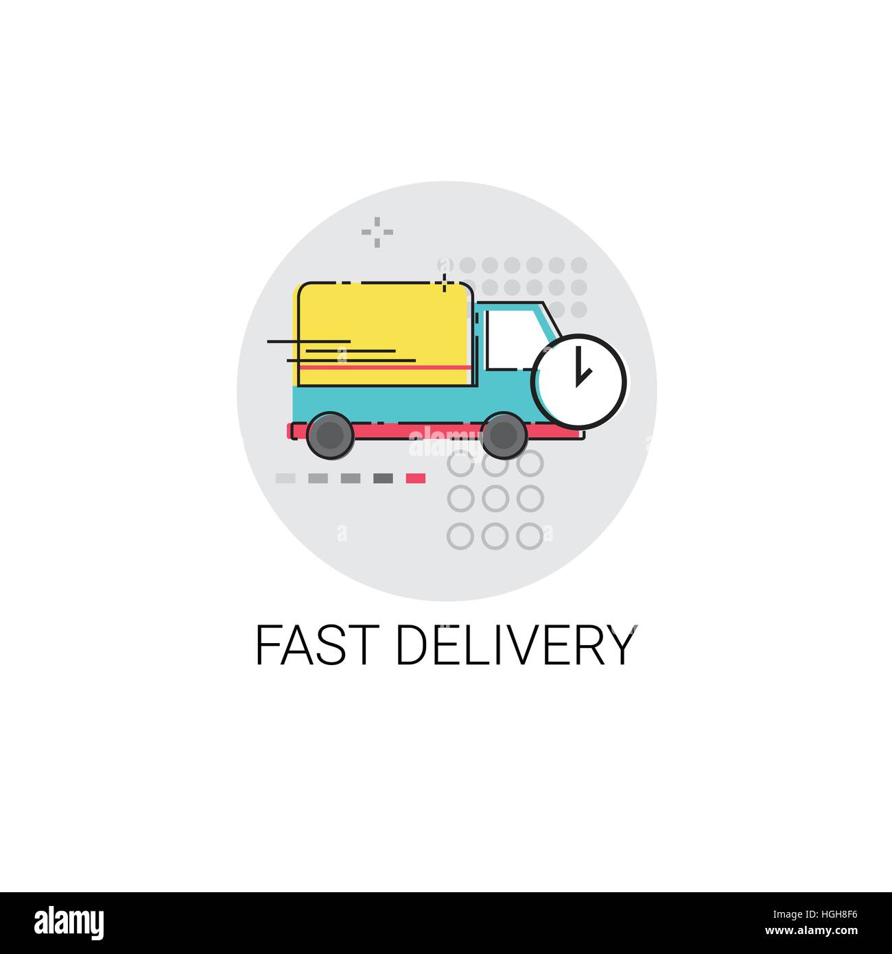 Fast Delivery Service Truck Icon Web Stock Vector Image & Art - Alamy