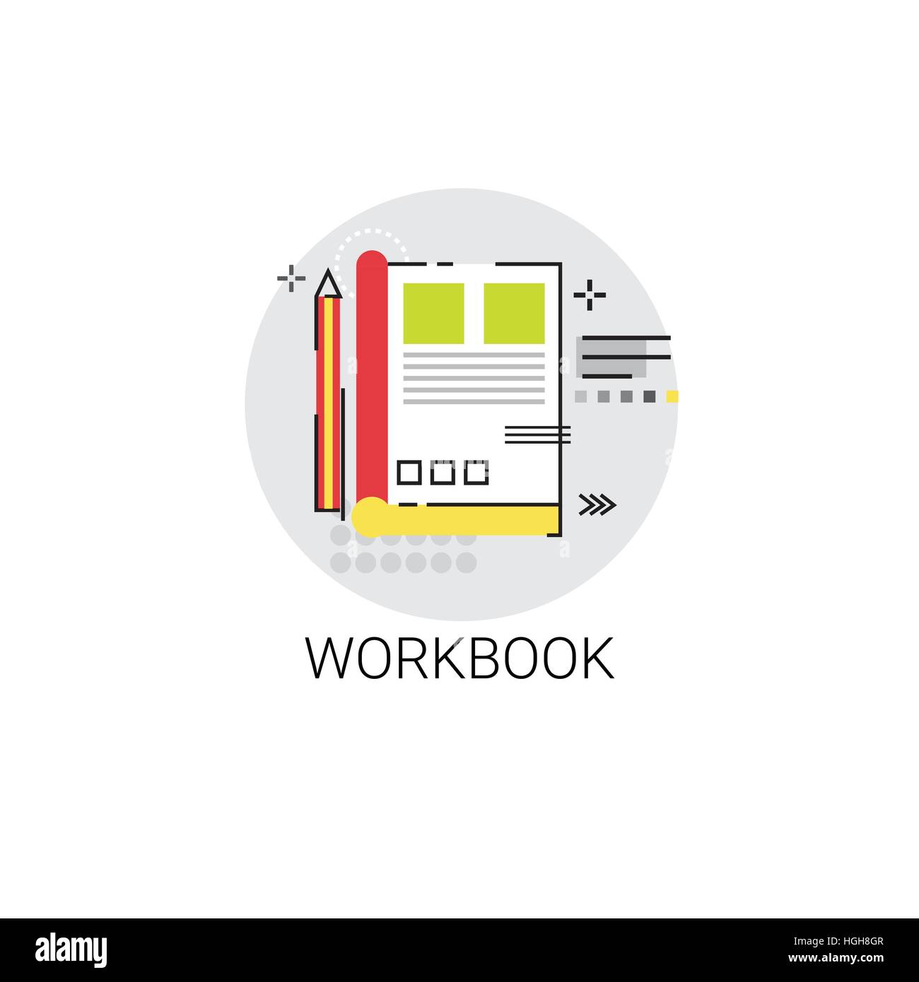 Workbook Notebook Writing Tool Icon Stock Vector Image & Art - Alamy