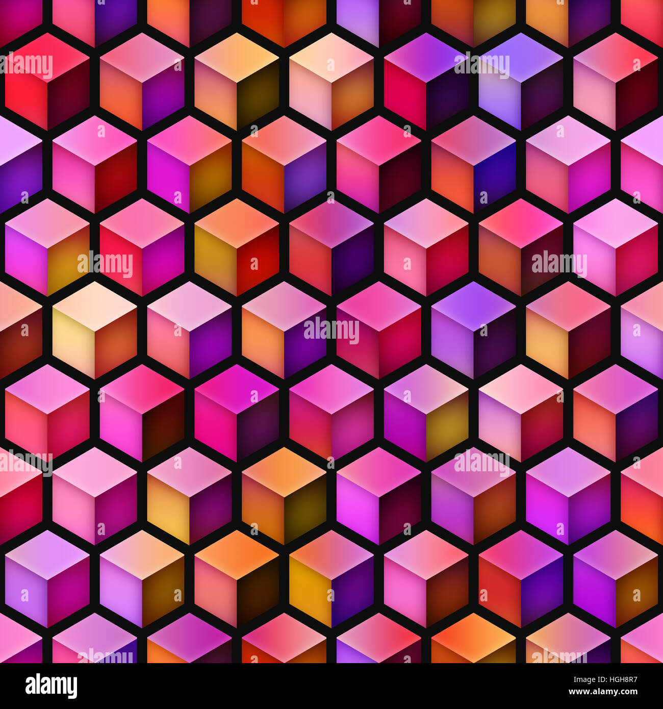 Gradient Cubes Tiling. Abstract Geometric Background Design. Seamless ...