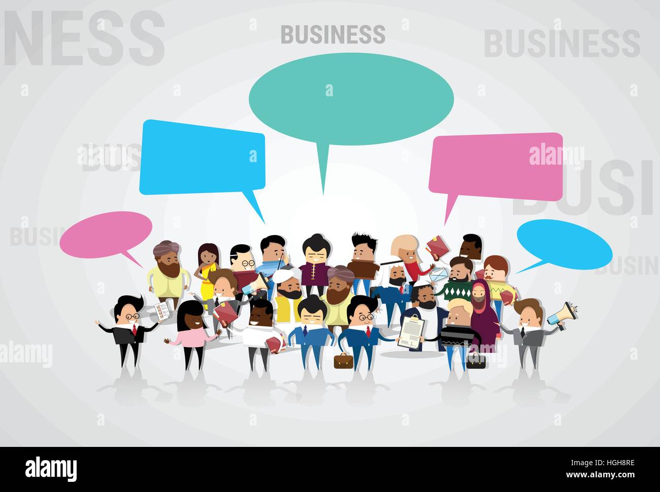 Group of people talking ethnic mix Stock Vector Images - Alamy