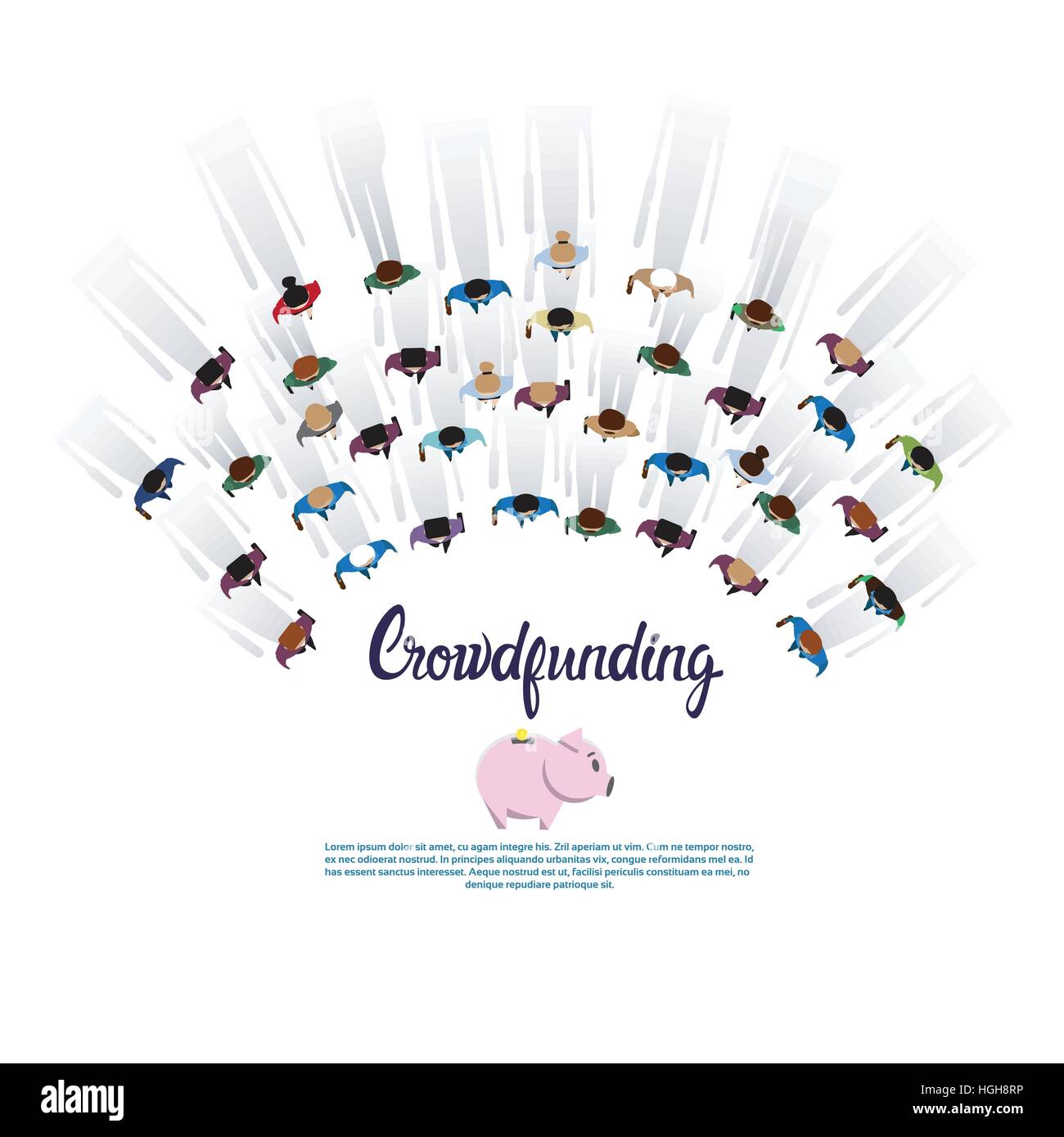 Business People Group Crowd Funding Investment Concept Stock Vector ...