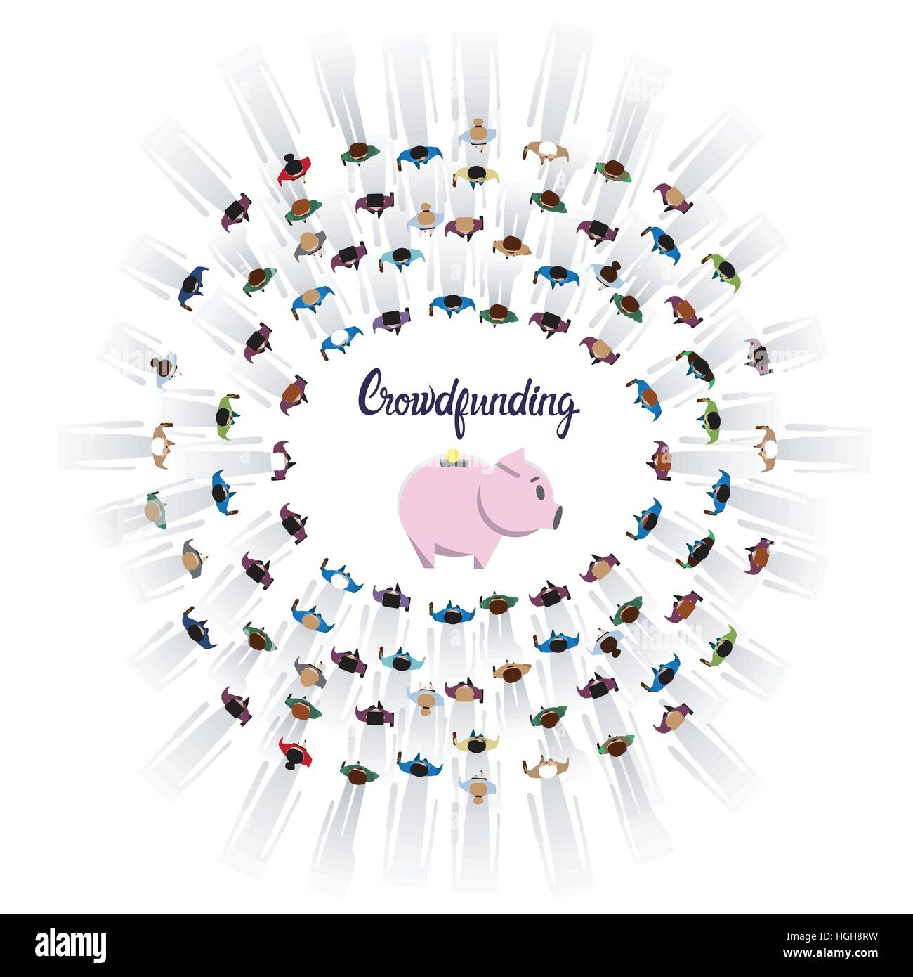 Business People Group Crowd Funding Investment Concept Stock Vector ...