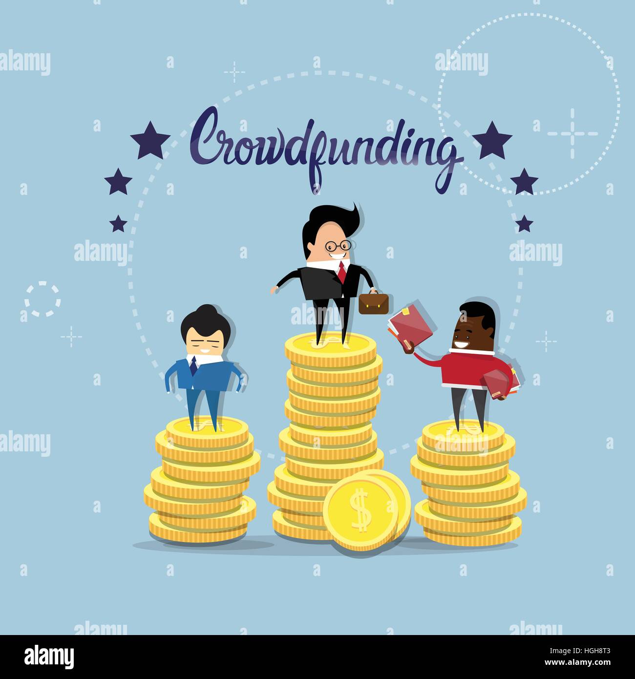Business People Group Crowd Funding Investment Concept Stock Vector ...