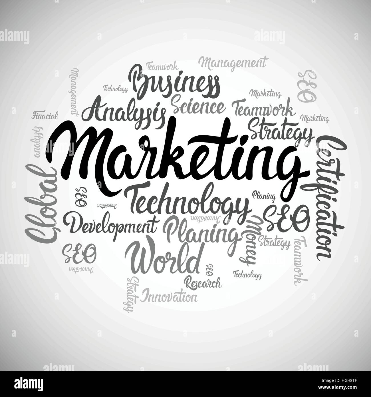 Marketing Strategy Development Business Brainstorming Infographic Stock ...