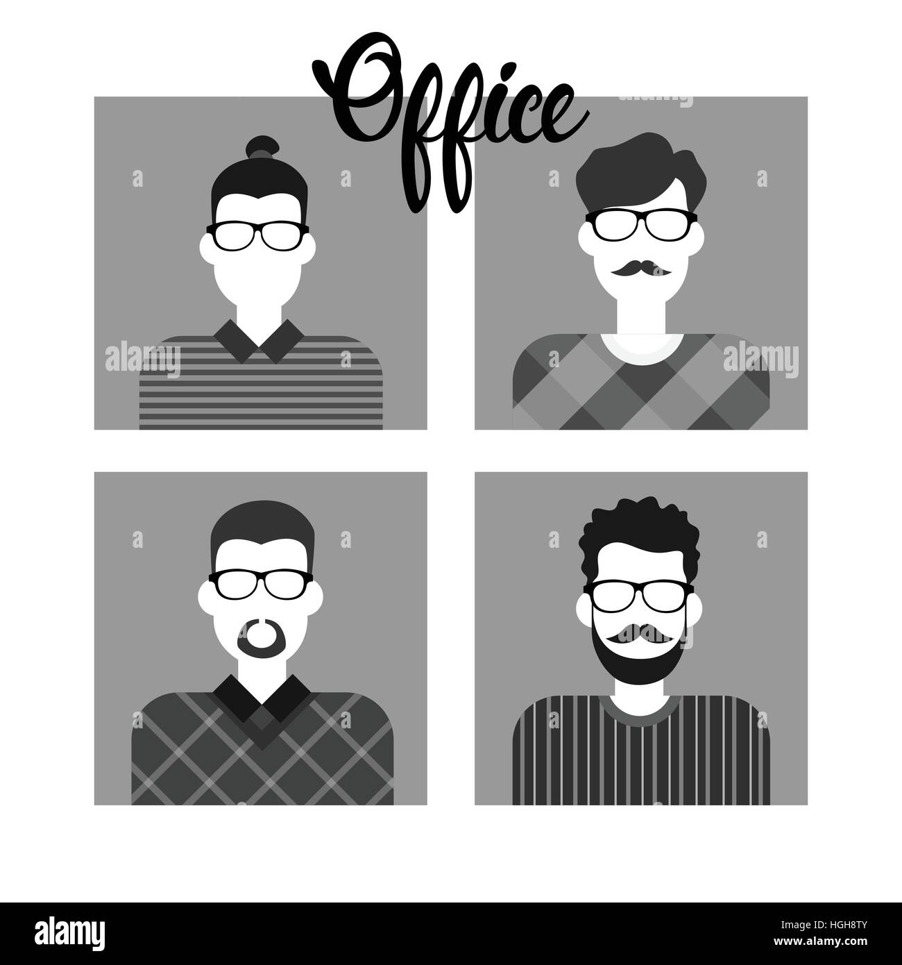 Business People Group Icon Set Man Businesspeople Team Stock Vector ...