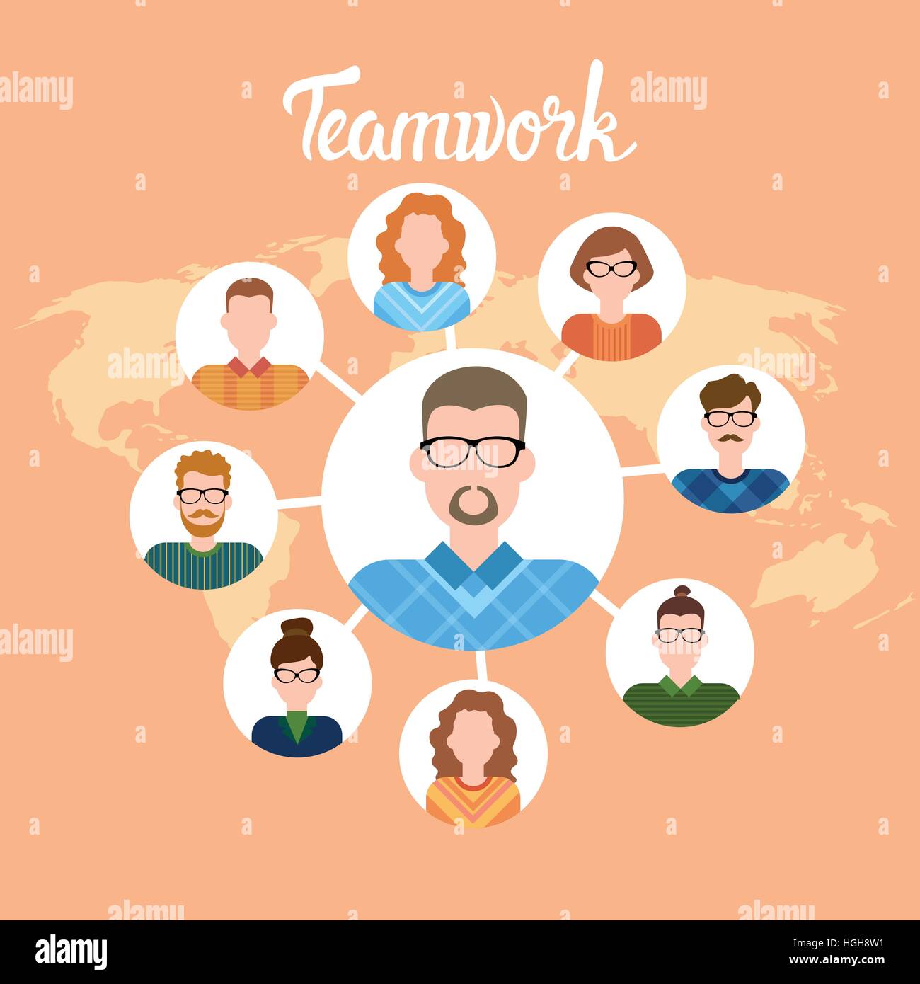 Business People Cartoon Character Set Man Woman International Worker ...