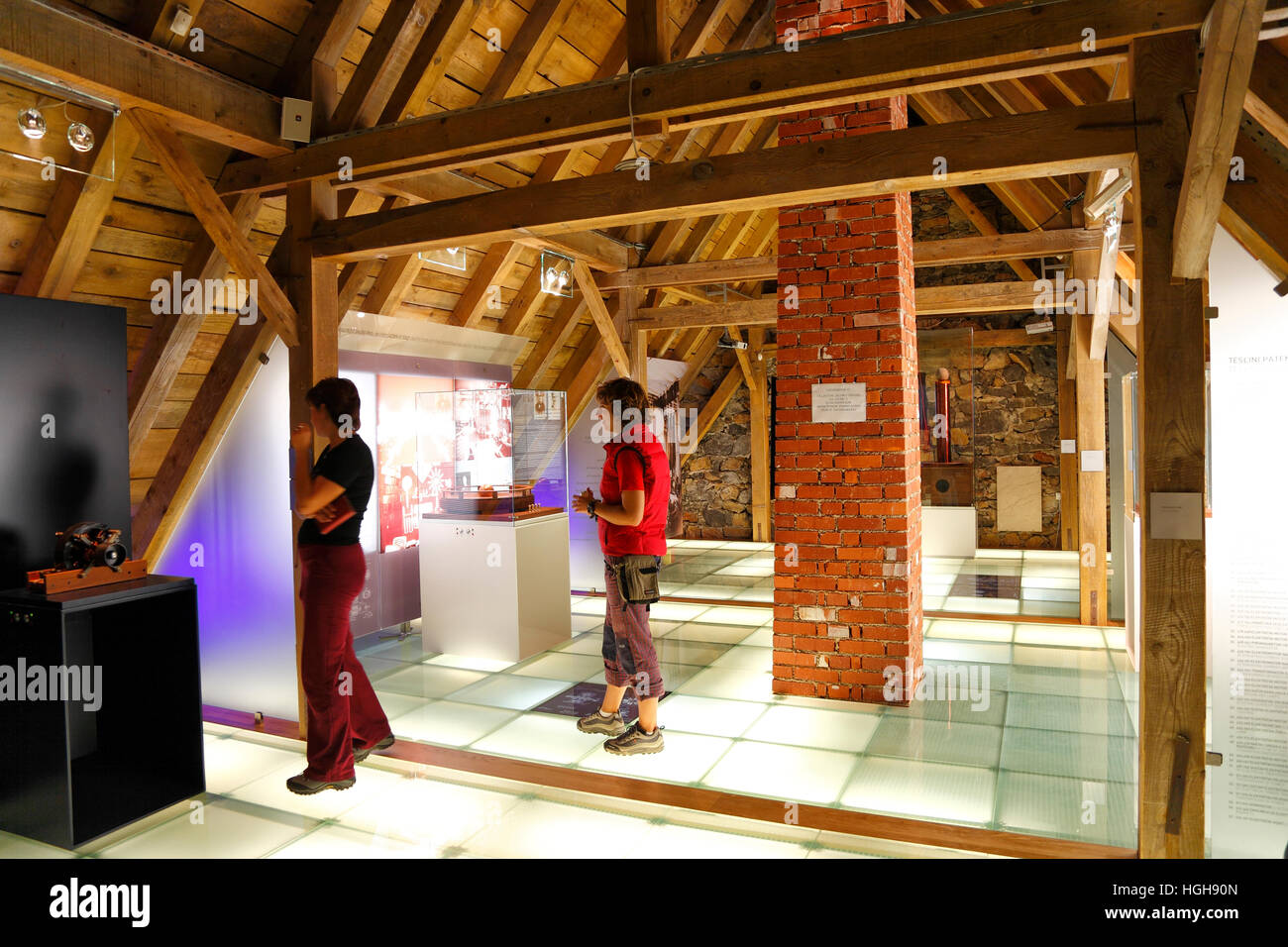 Nikola Tesla memorial center interior in Smiljan, Croatia Stock Photo ...