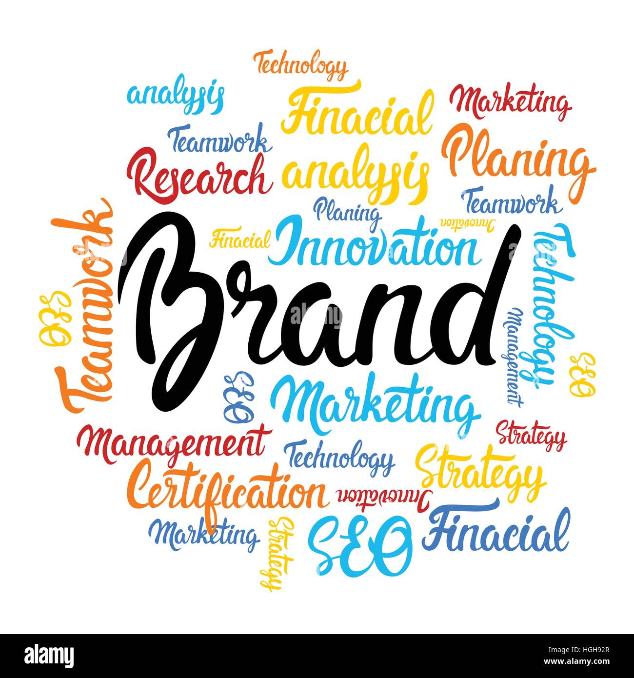 Advertisement word for content Stock Vector Images - Alamy