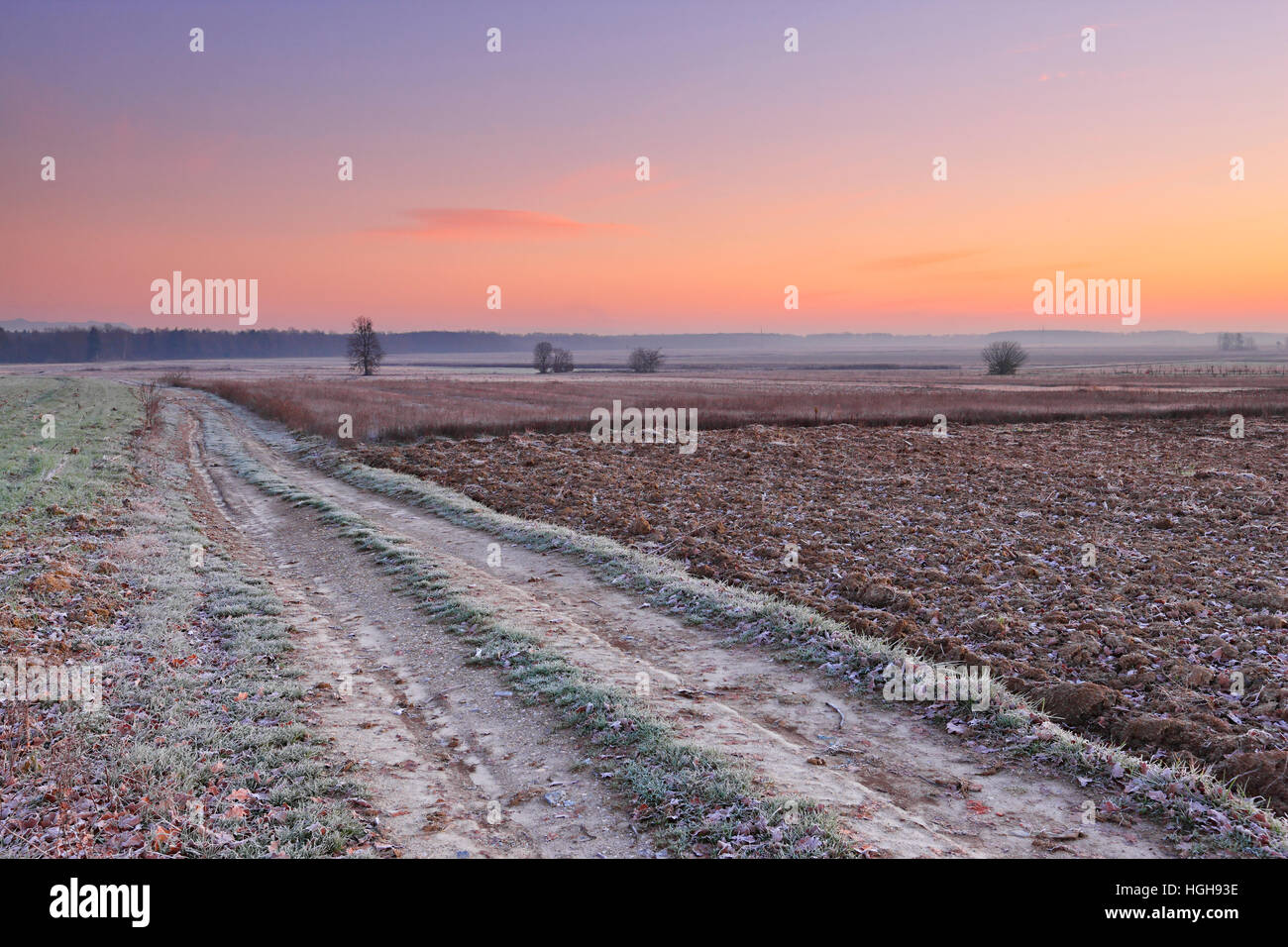 Frozen rural landscape hi-res stock photography and images - Alamy
