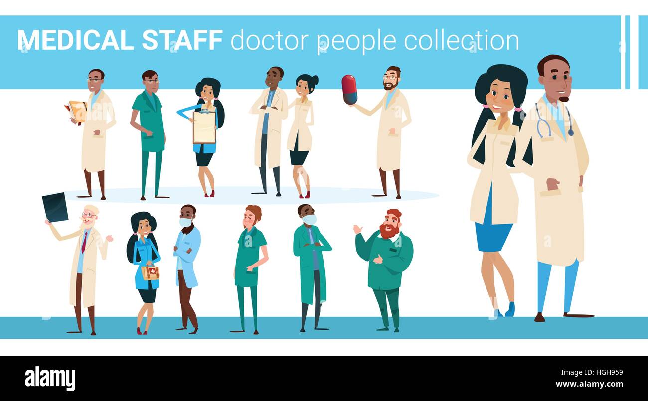 Group Medial Doctors Collection Hospital Team Clinic Banner Stock ...