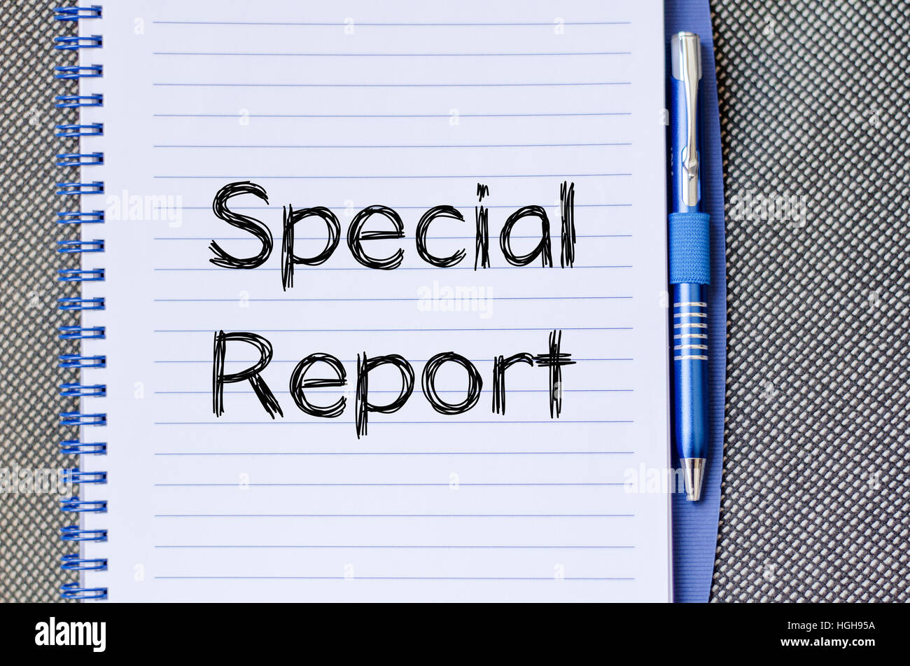 Special report text concept hi-res stock photography and images - Alamy