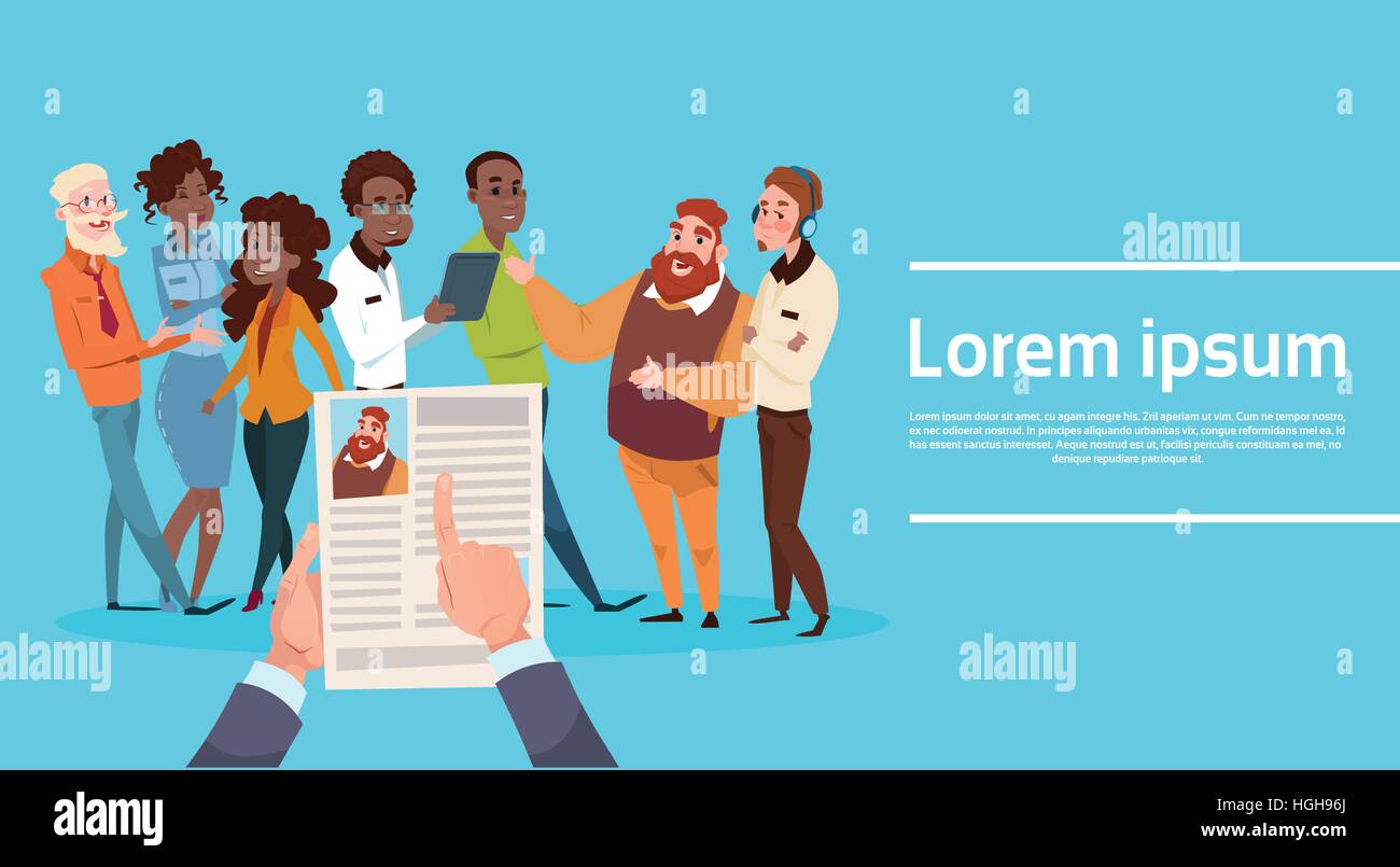 Hand Hold Man Resume Curriculum Vitae Recruitment Candidate Job
