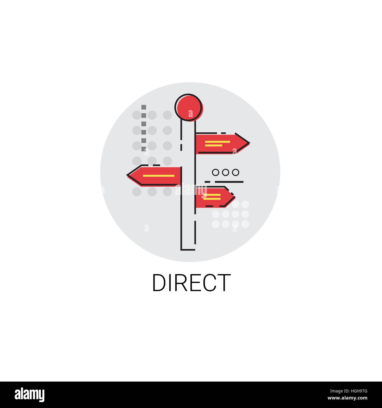 Sign Choose Direction Way Signboard Arrow Icon Stock Vector Image & Art ...