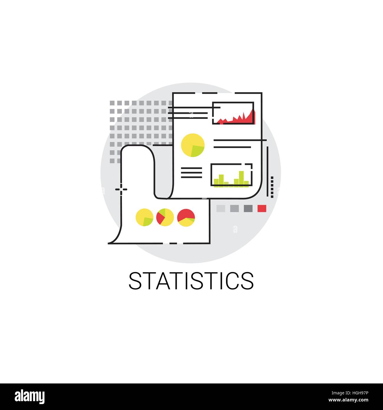 Statistics Analysis Concept Finance Diagram Data Icon Stock Vector ...