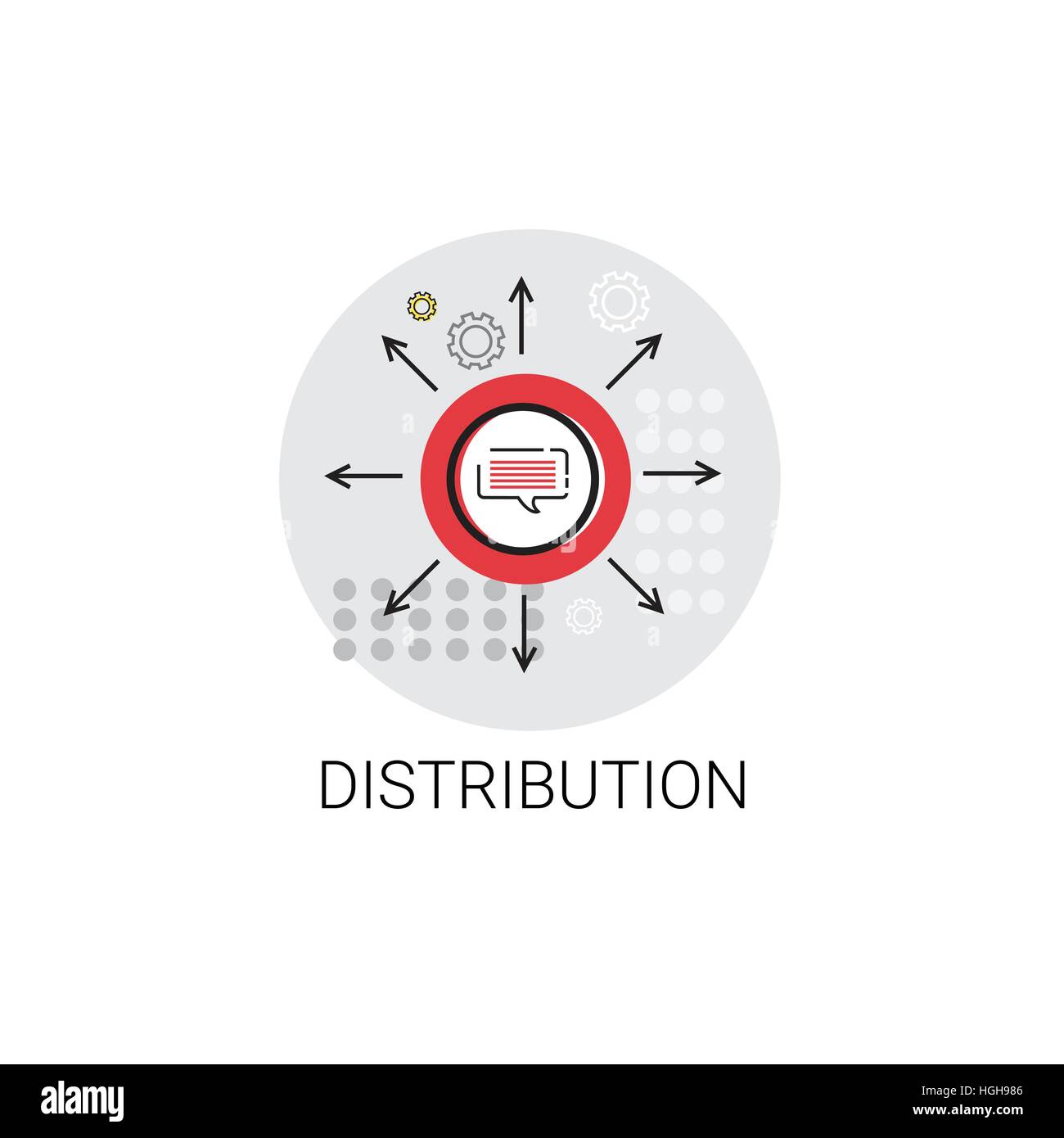 Distribution Logistic Shipping Delivery Service Icon Stock Vector Image ...