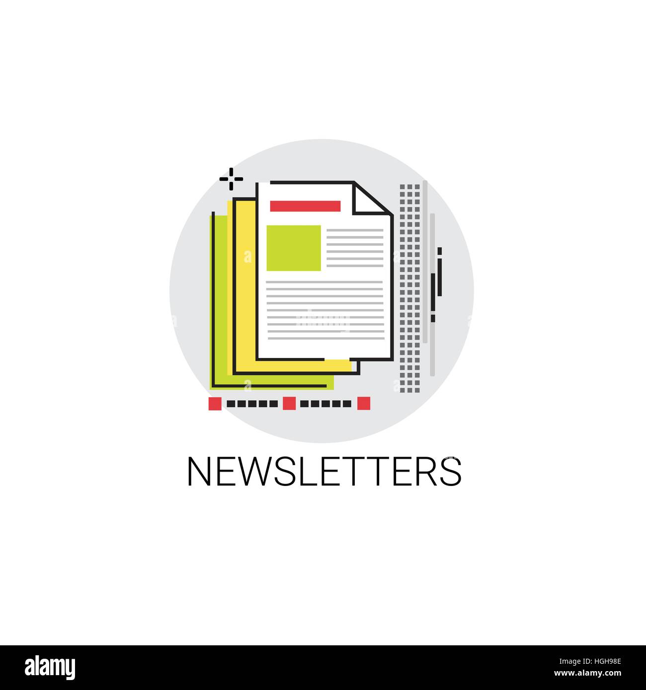 Newsletter Application Newspaper Web Icon Stock Vector Image & Art - Alamy