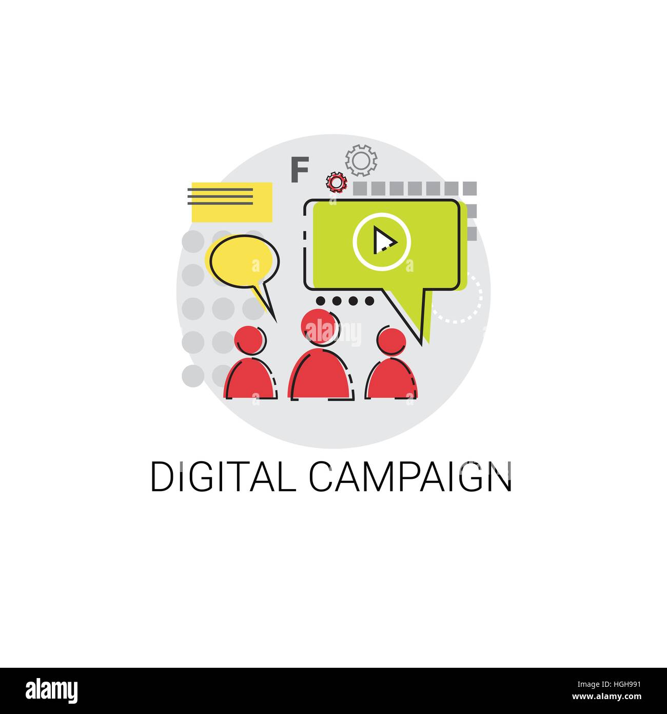 Digital Campaign Content Marketing Icon Stock Vector Image & Art - Alamy