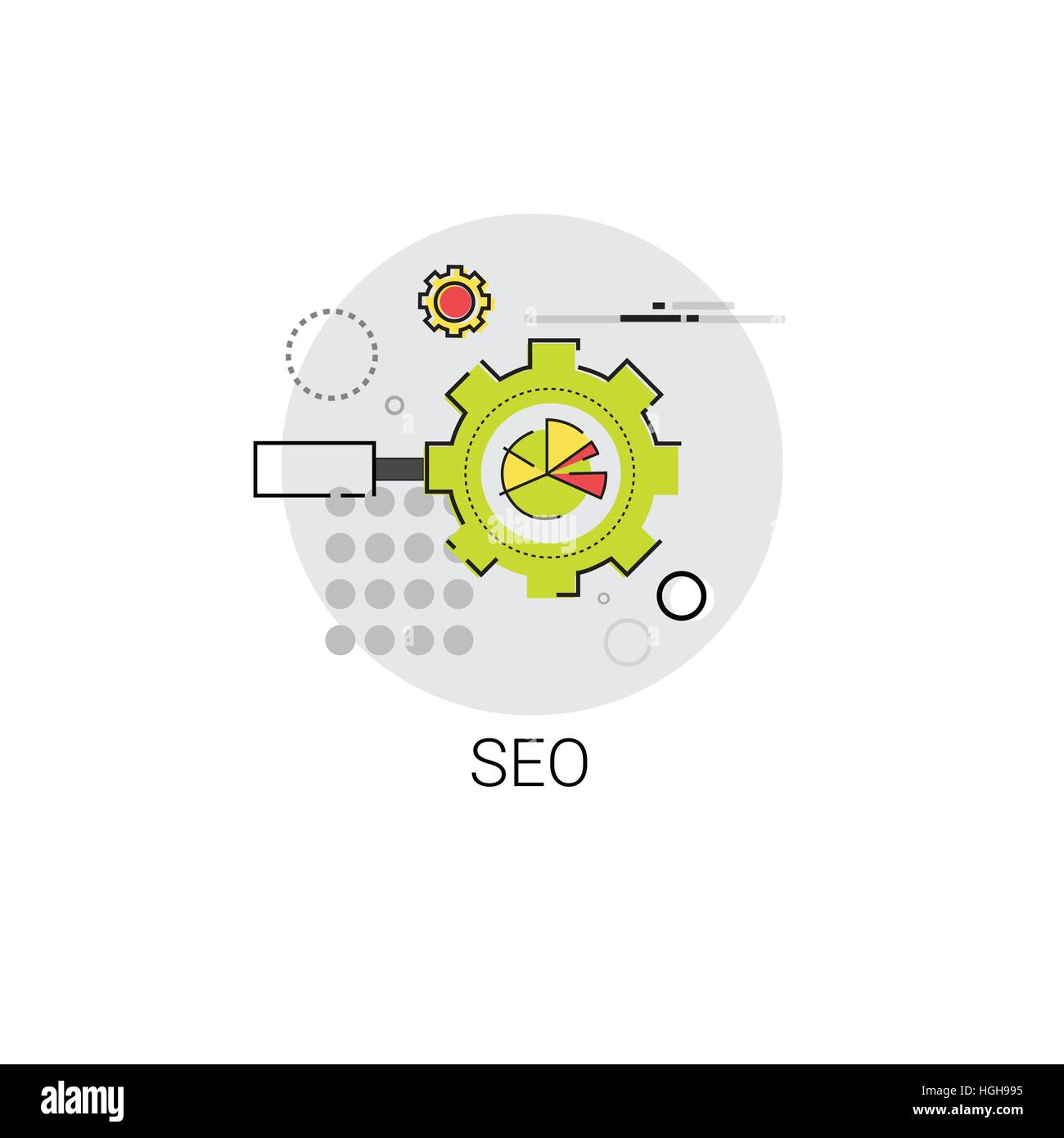 Seo search hand icon Cut Out Stock Images & Pictures - Alamy