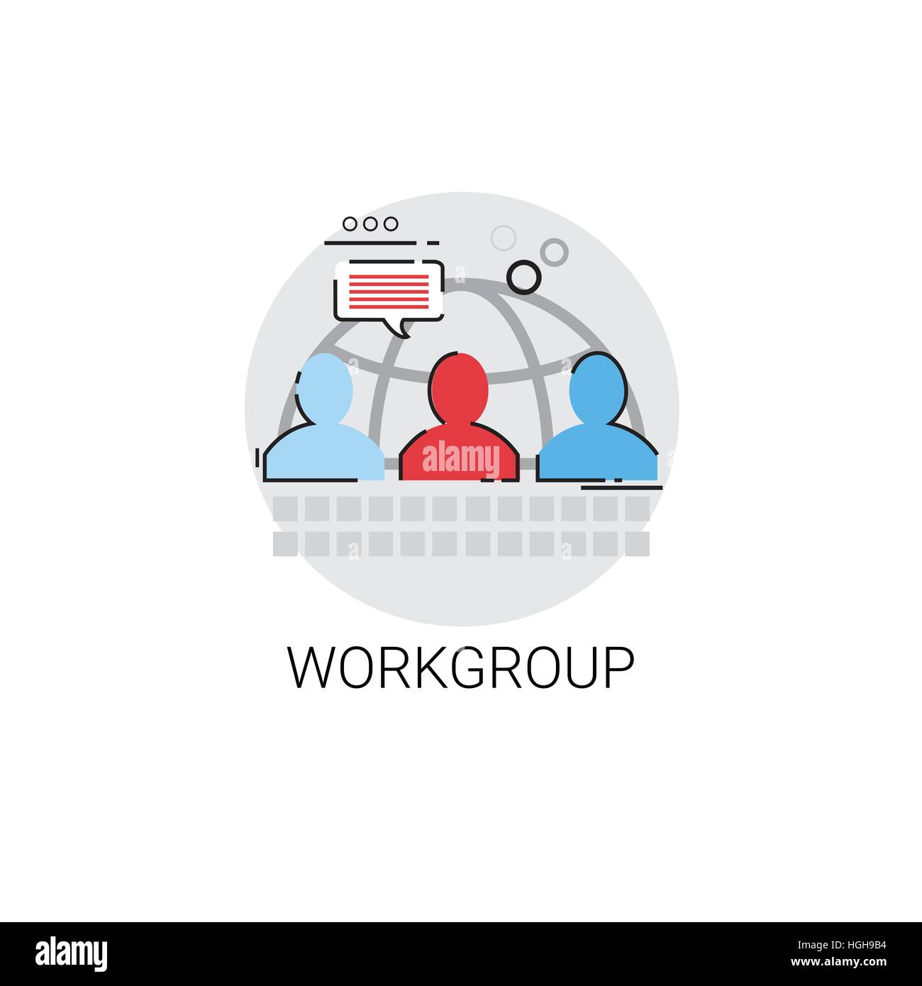 Work Group Management Business Team Leadership Icon Stock Vector Image ...