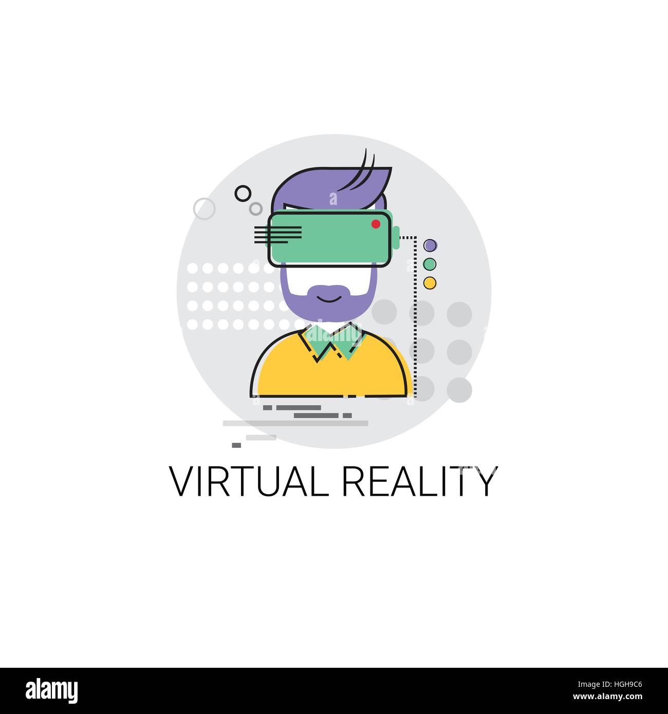 Virtual Reality Visual Technology Icon Stock Vector Image & Art - Alamy