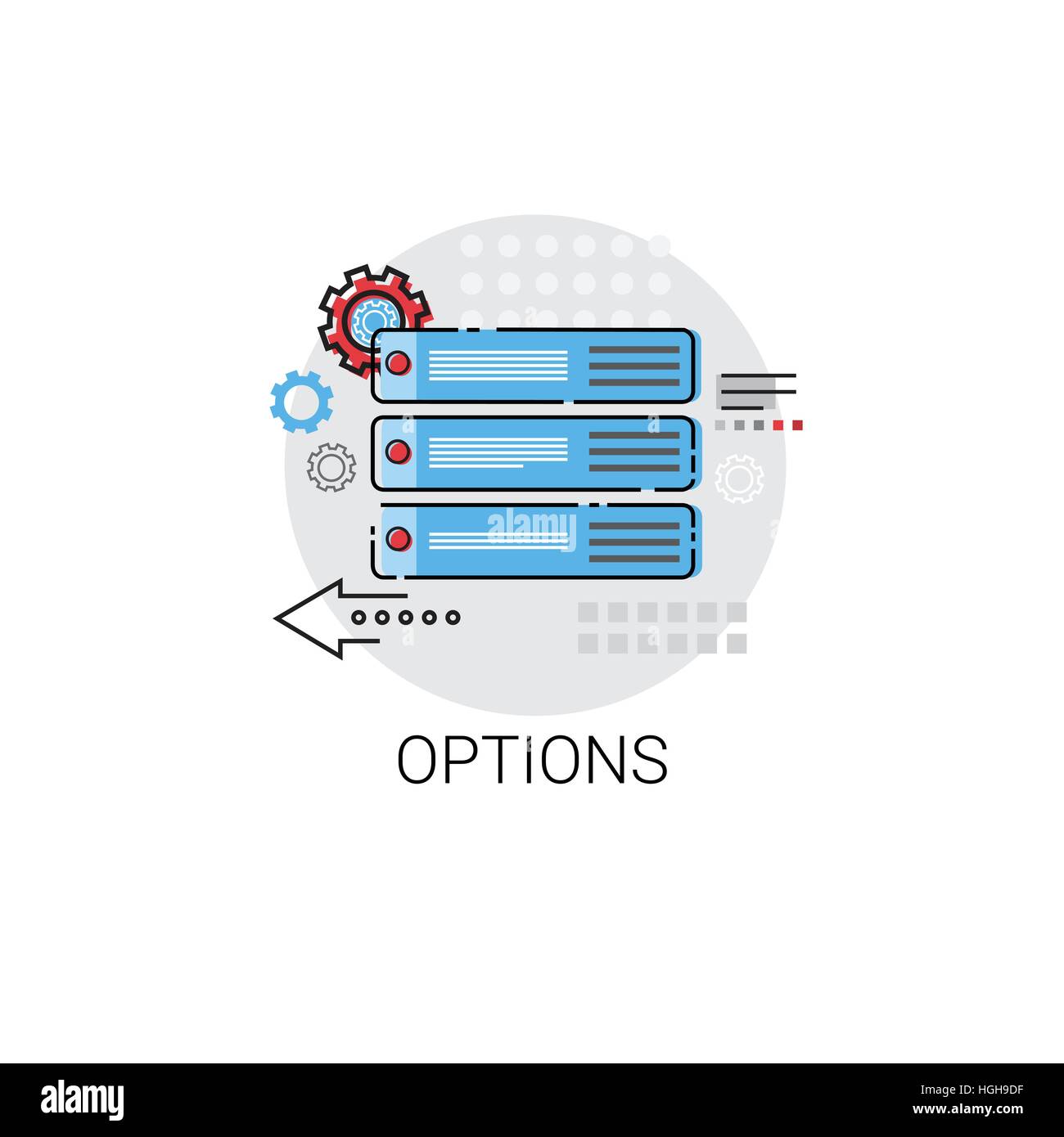 Options Sign Choose Direction Way Signboard Arrow Icon Stock Vector ...