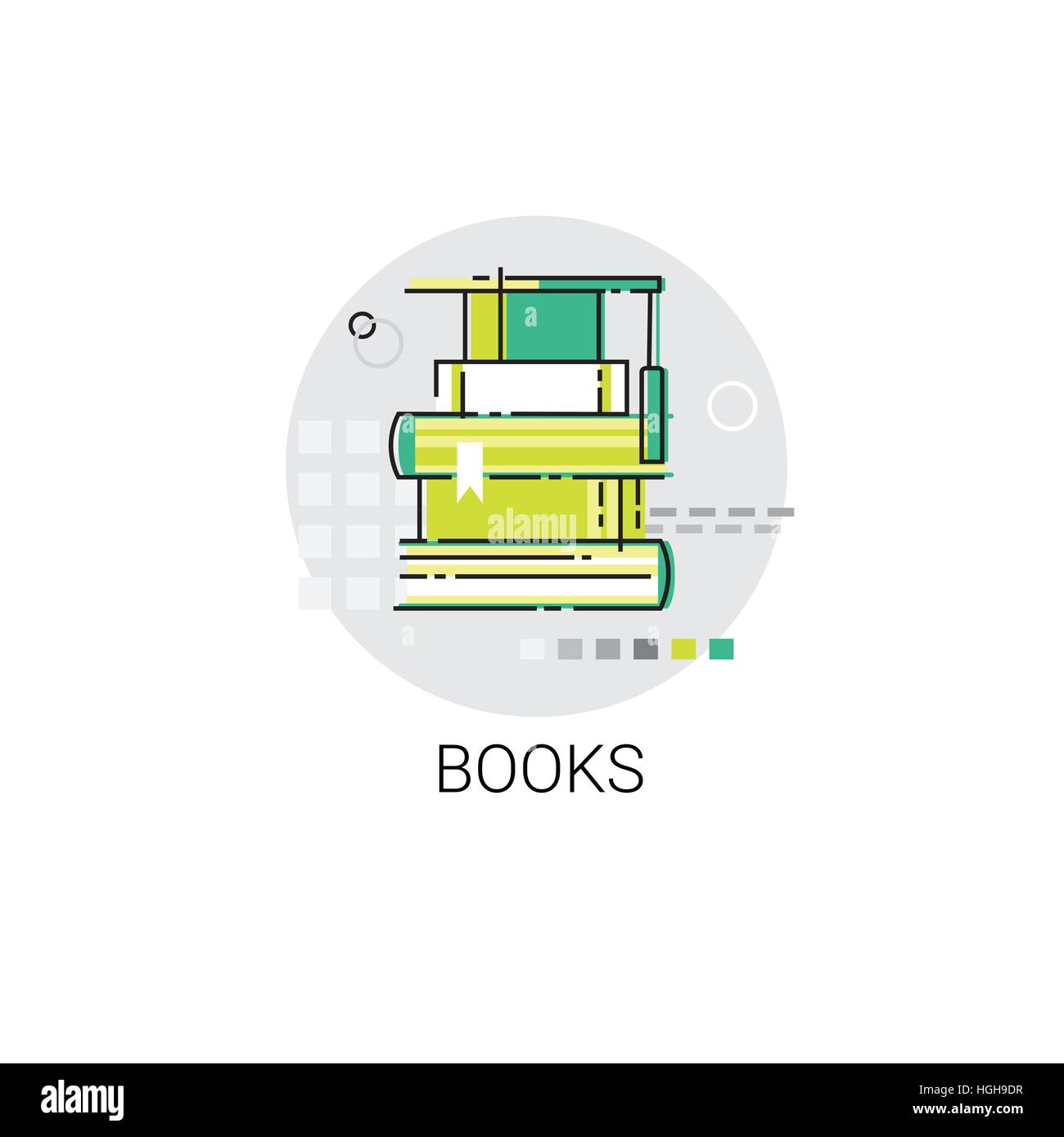 Books Stack Education Concept Library Icon Stock Vector Image & Art - Alamy
