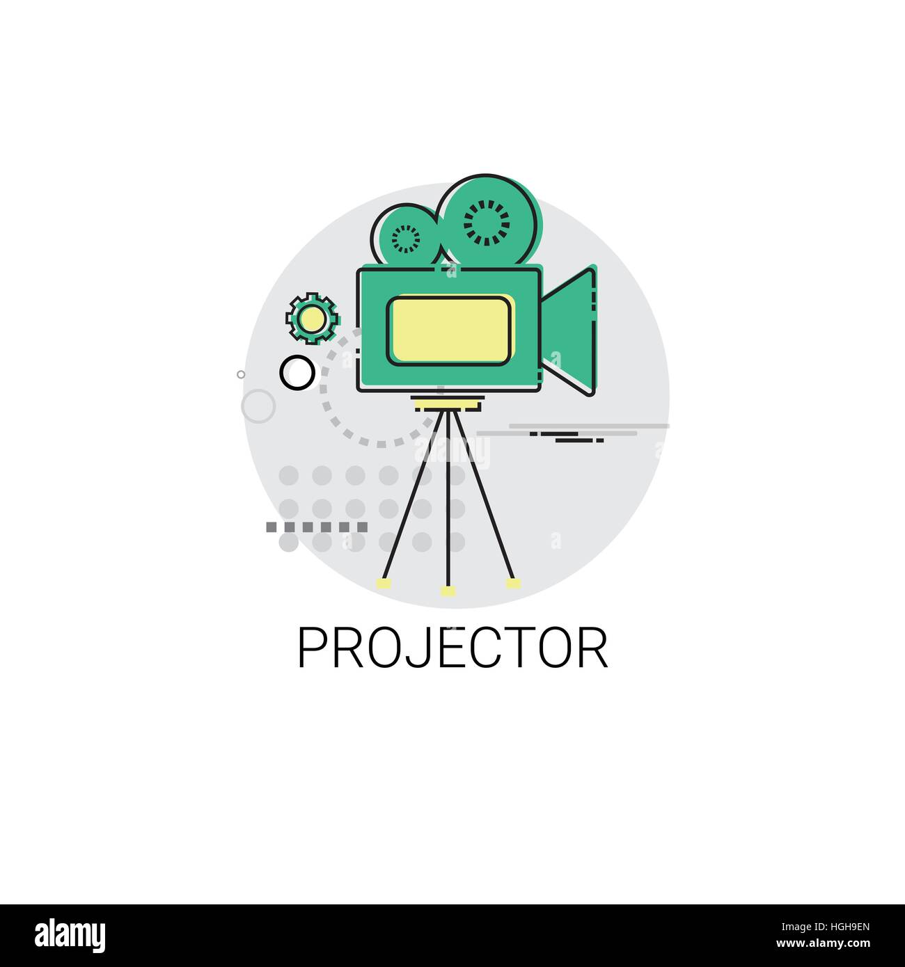Retro Movie Projector Film Cinema Icon Stock Vector Image & Art - Alamy