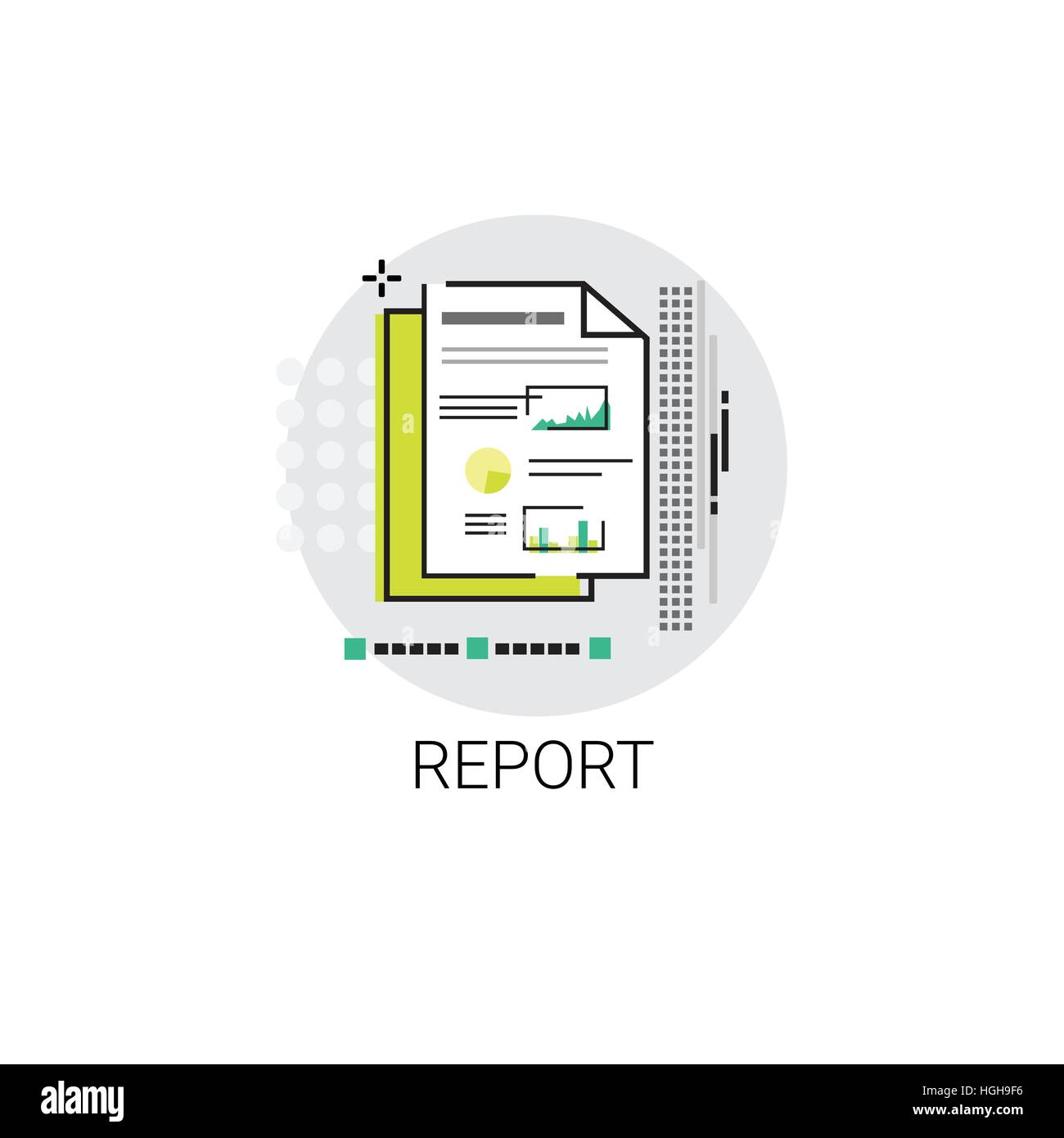 Financial Data Document Business Report Icon Stock Vector Image & Art ...