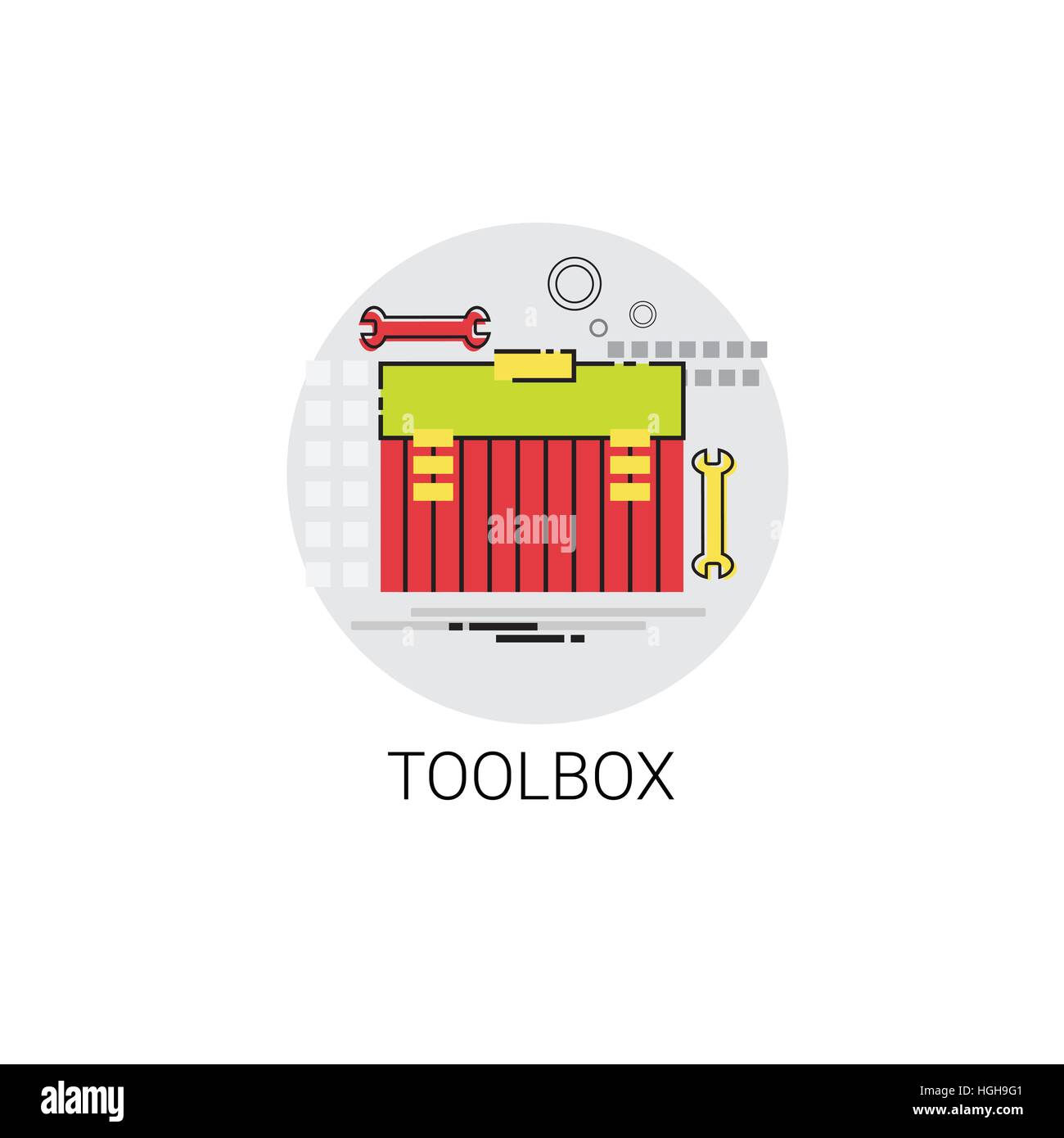 Tool Building Construction Engineering Toolbox Icon Stock Vector Image ...