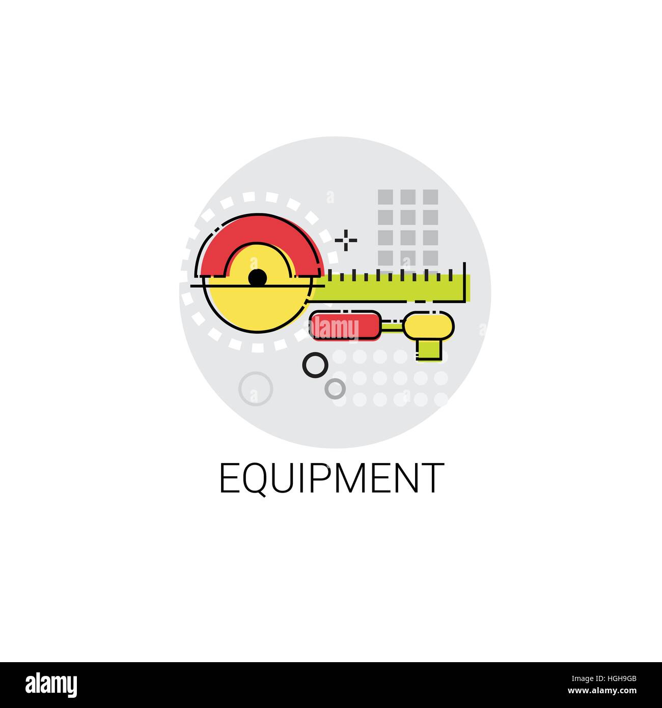 Equipment Tool Building Construction Engineering Toolbox Icon Stock ...