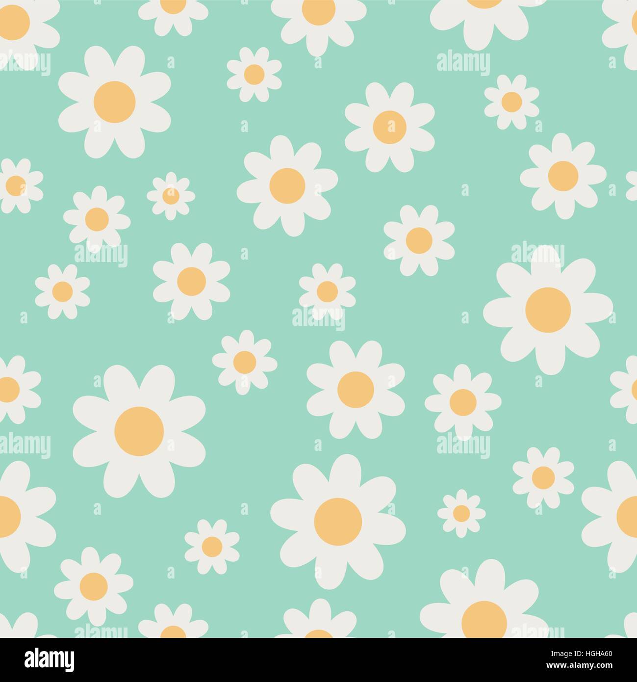 Vector Seamless Daisy Pattern Stock Vector Image & Art - Alamy
