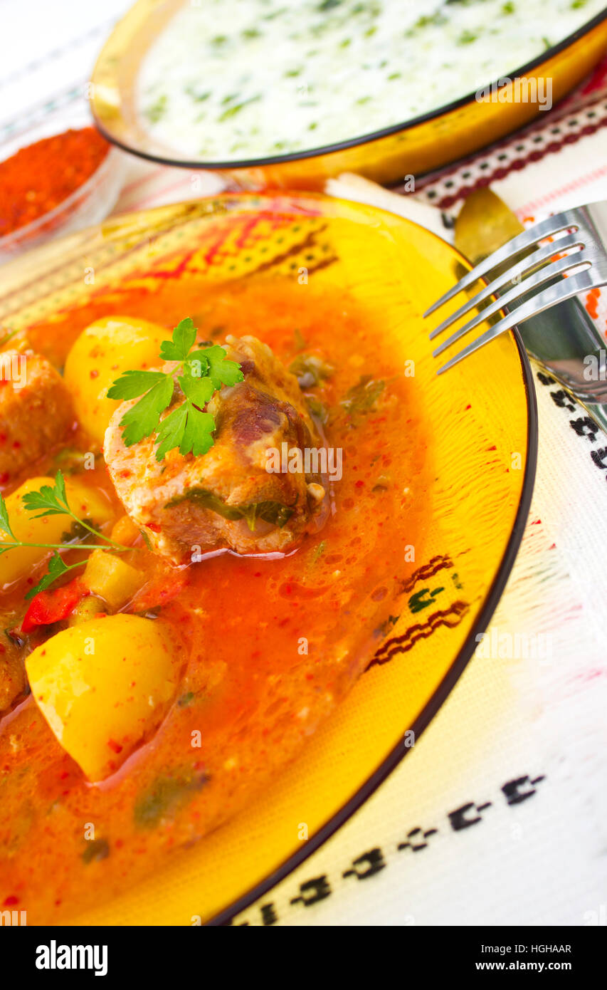 Delicious food in restaurant closeup Stock Photo - Alamy
