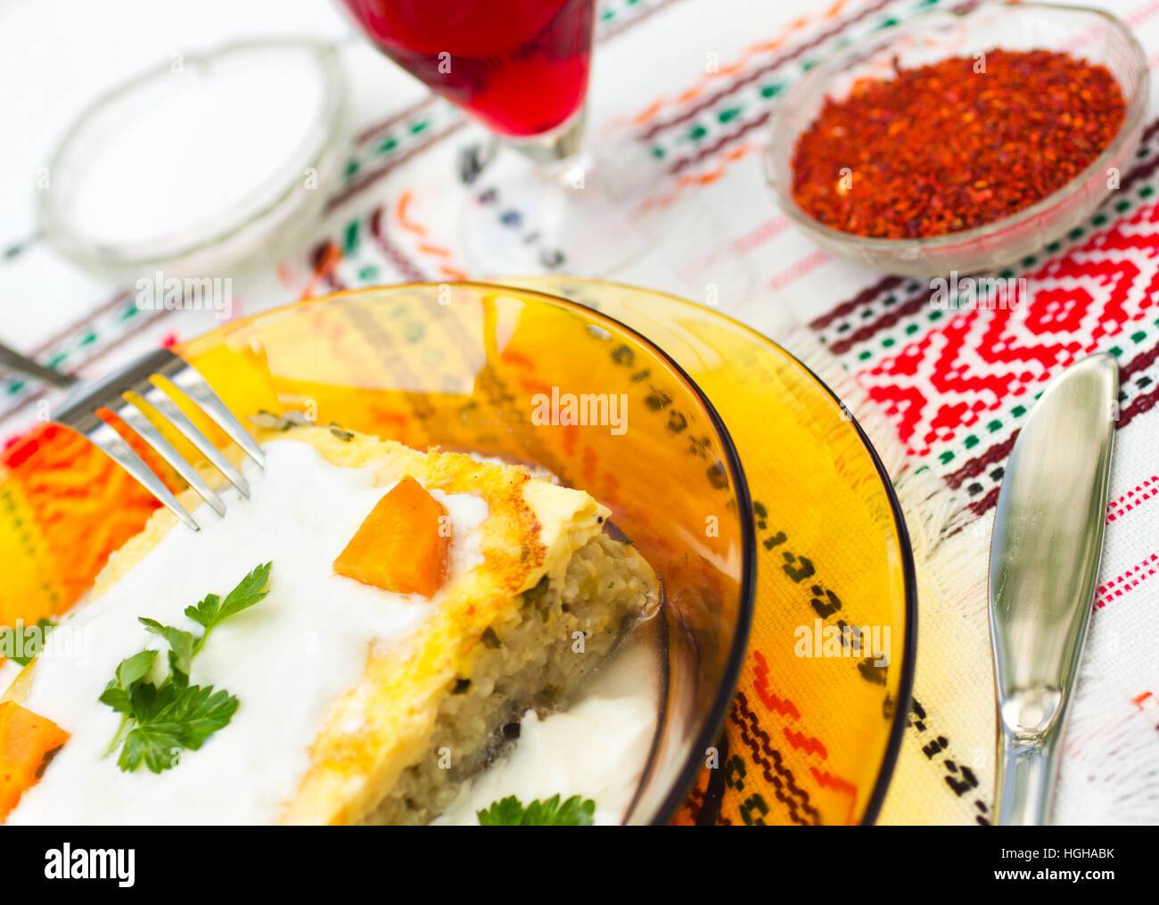 Delicious food in restaurant closeup Stock Photo - Alamy