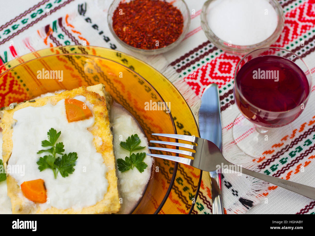 Delicious food in restaurant closeup Stock Photo - Alamy