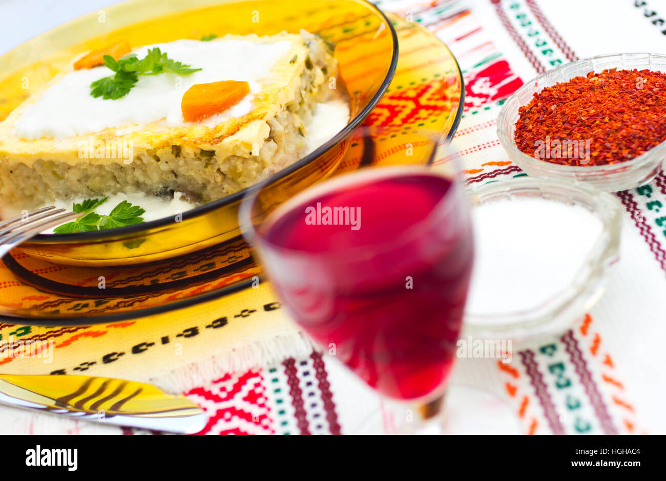 Delicious food in restaurant closeup Stock Photo - Alamy