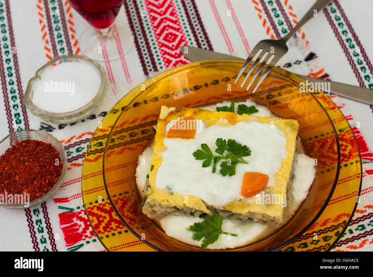 Delicious food in restaurant closeup Stock Photo - Alamy