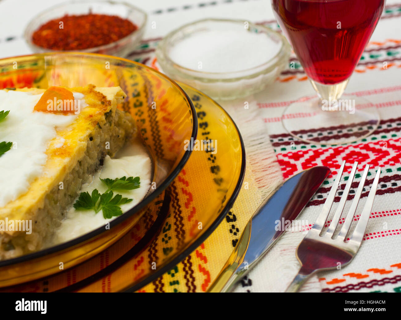 Delicious food in restaurant closeup Stock Photo - Alamy